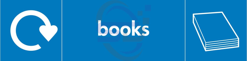 Books| Recycling, Recycling Paper, Size 300x100 Safety Sign