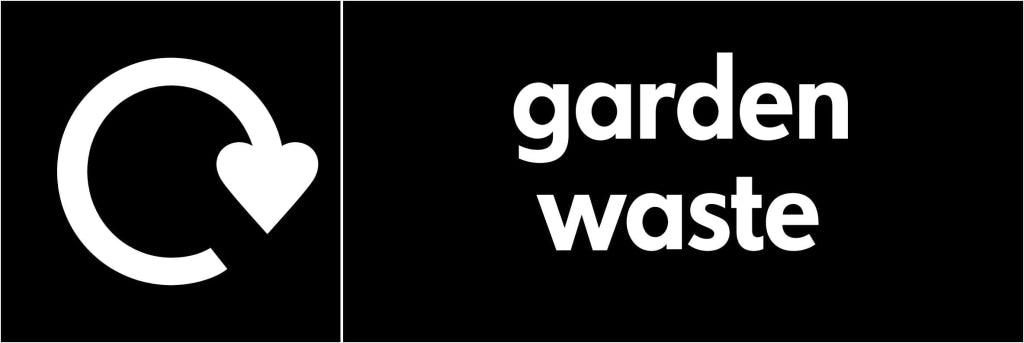 C garden waste| Recycling, Recycling Organic, Size 300x75 Safety Sign