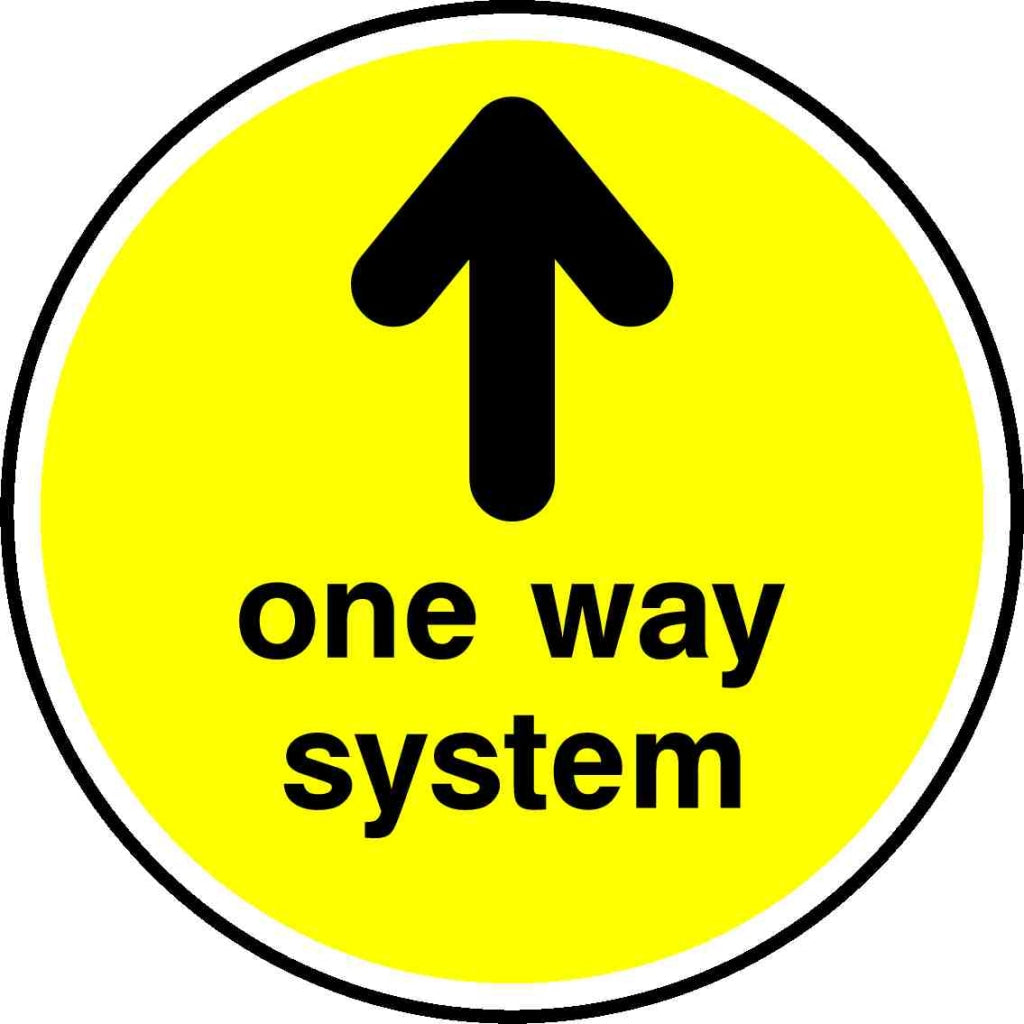 one way system| Floor Graphics, Size 400x400 Safety Sign
