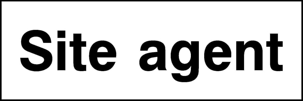 Site agent| Construction Safety Sign
