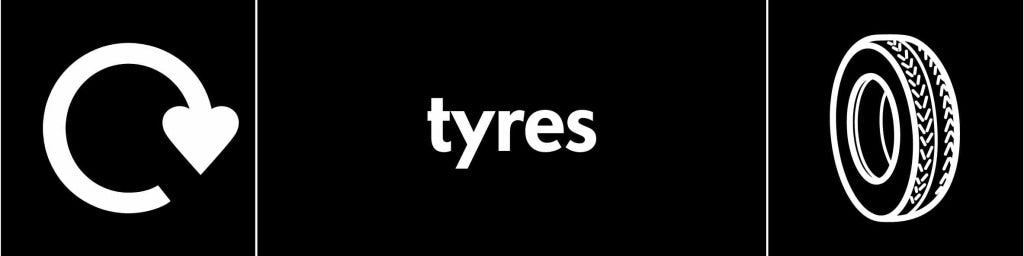 C tyres O| Recycling, Recycling-Automotive, Size 300x75 Safety Sign ...